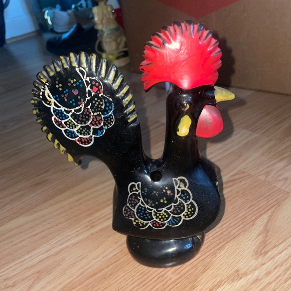 Art | Vintage Hand Painted Red Ware Ceramic Pottery Rooster | Poshmark